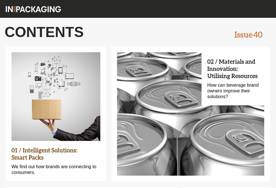 Contents - Inside Packaging | Issue 40 | May 2018